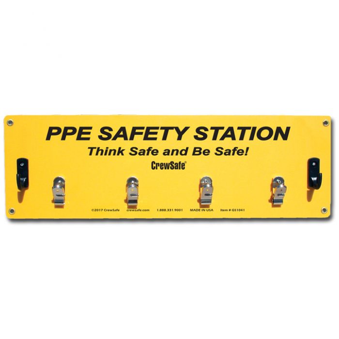 Ideal Safety Solution: CrewSafe's PPE Safety Station 18" x 6"