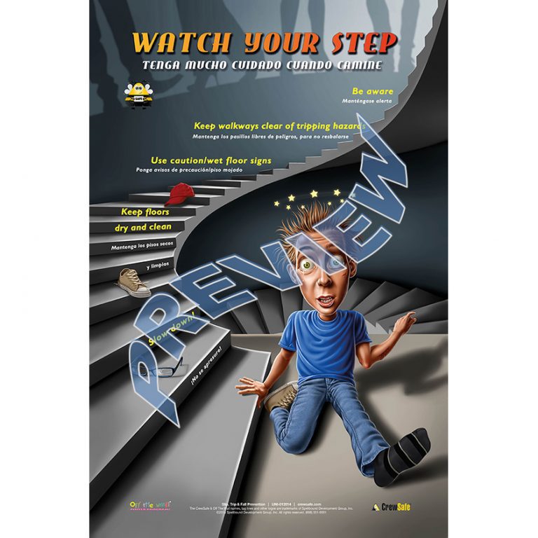 Slip, Trip & Fall Prevention Poster – CrewSafe