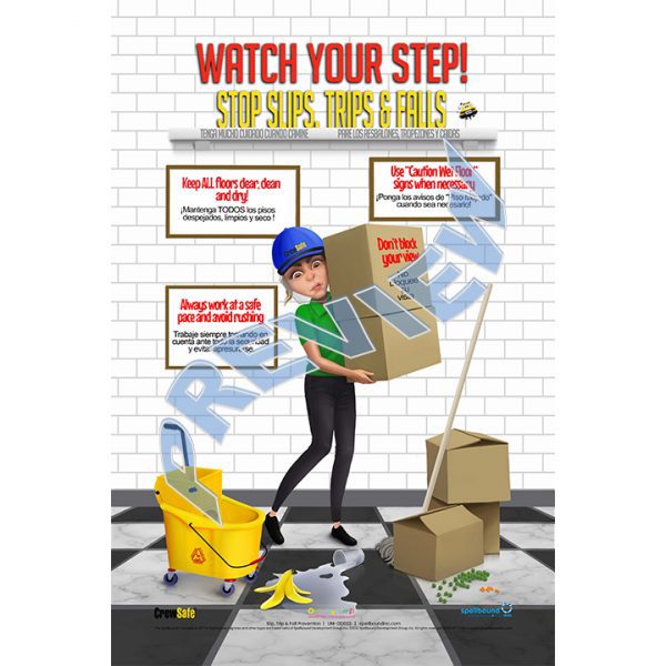 Slip, Trip, and Fall Prevention Poster 2022 | CrewSafe