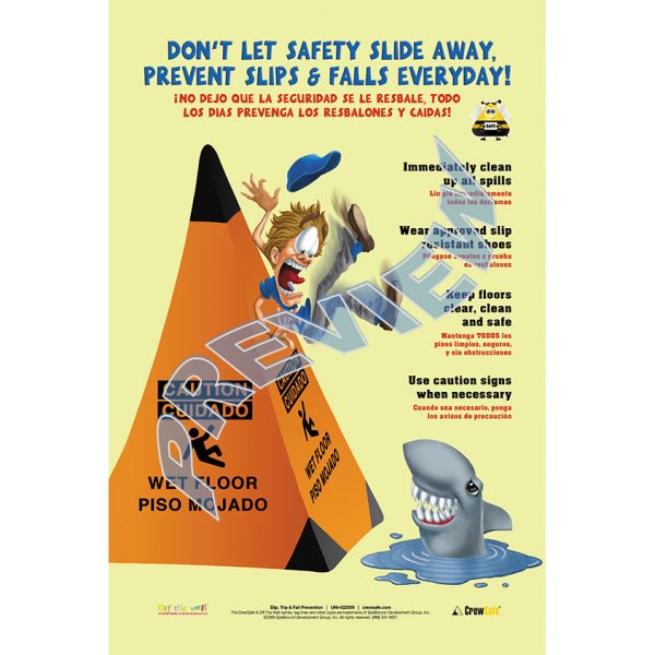 Slip, Trip & Fall Prevention Poster – CrewSafe