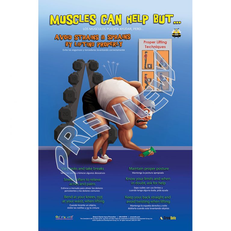 Strain & Sprain Injury Prevention Poster – CrewSafe