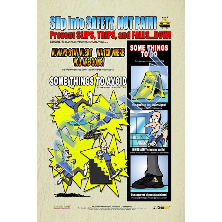 Slip, Trip & Fall Prevention Poster – CrewSafe