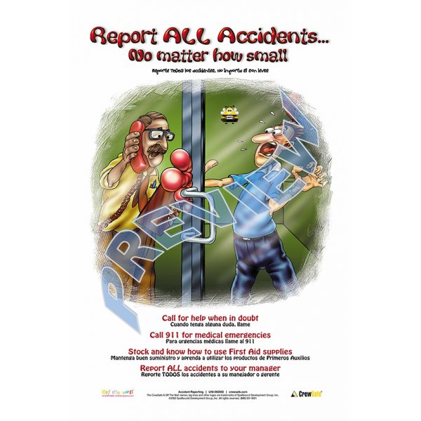 Accident Reporting / Hand Injury Prevention Poster – CrewSafe