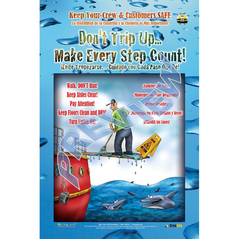 Slip, Trip & Fall Prevention Poster – CrewSafe