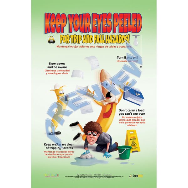 Slip, Trip & Fall Prevention Poster – CrewSafe