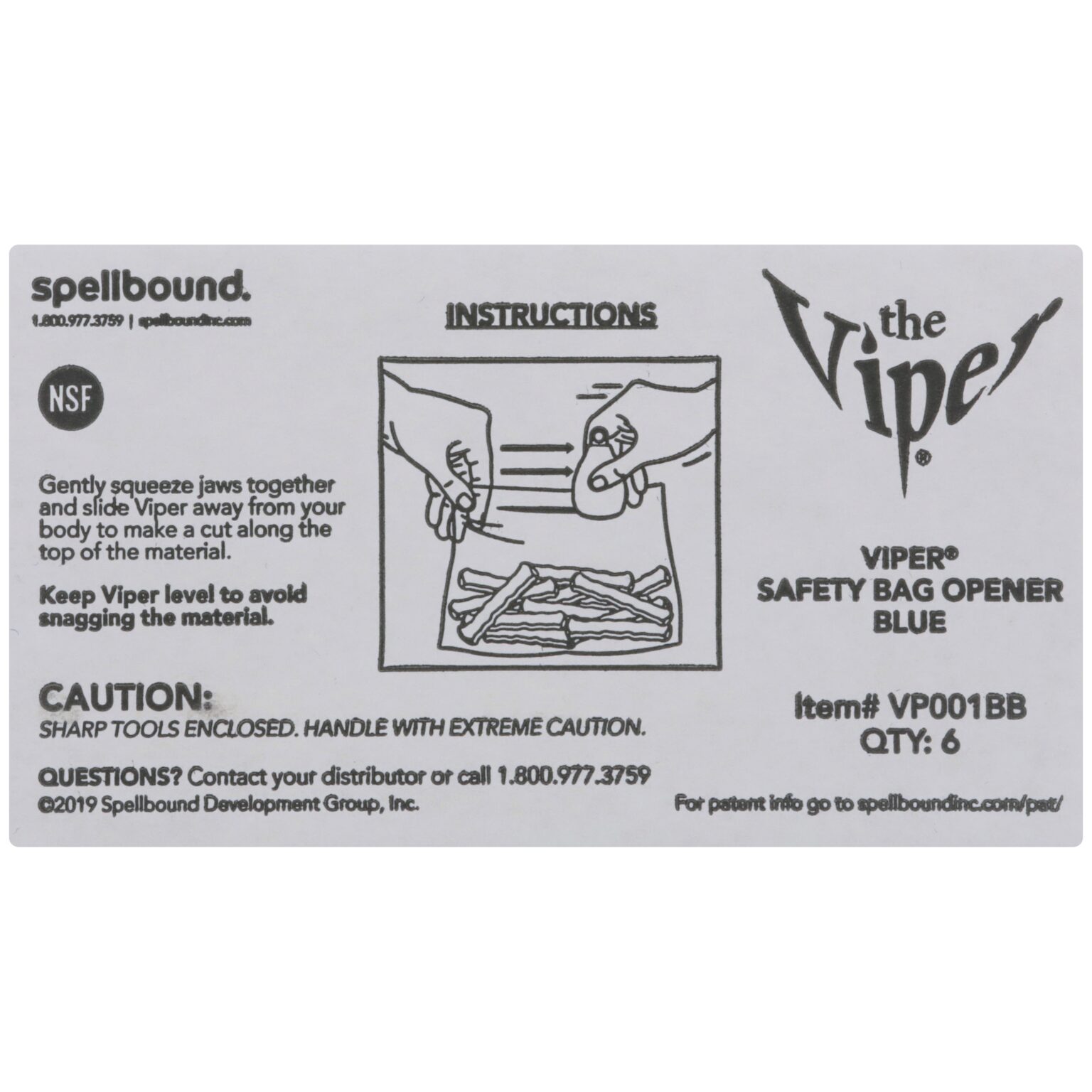 Viper Safety Bag Opener (Blue): Bold Safety Tool by CrewSafe